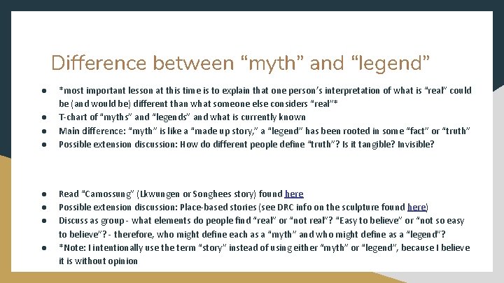 Myths and Legends Storytelling with an Indigenous Lens