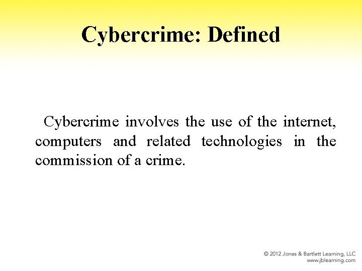 Chapter 1 Entering the World of Cybercrime Cybercrime