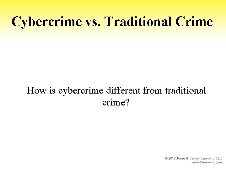 Chapter 1 Entering the World of Cybercrime Cybercrime