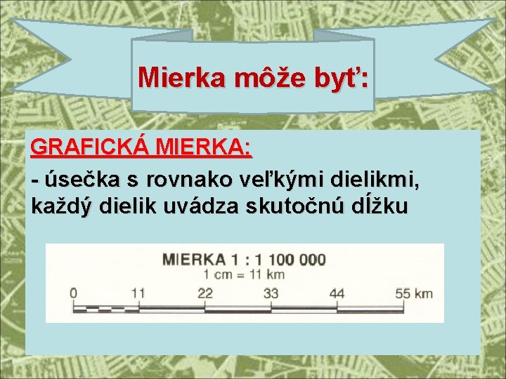 Meranie na mapch GEOGRAFIA pre 5 ronk Mapa