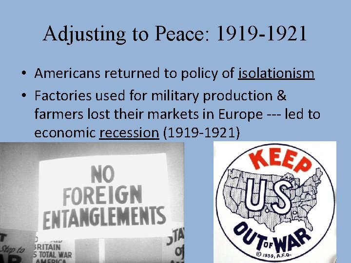 Introduction to the Roaring Twenties Objective Following the