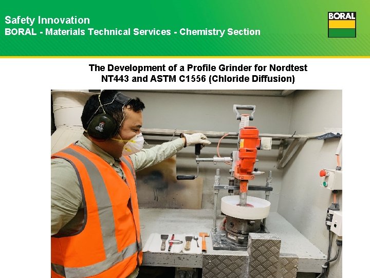 Safety Innovation BORAL Materials Technical Services Chemistry Section