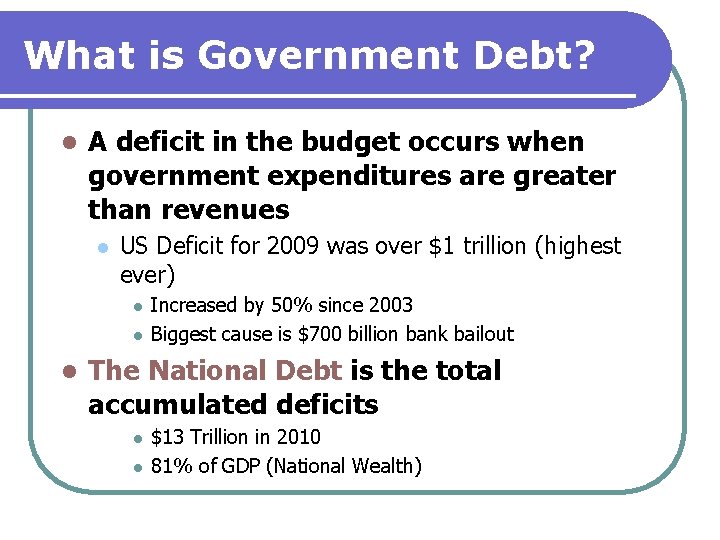 Economics Unit 4 Lesson 4 Understanding Government Budgets