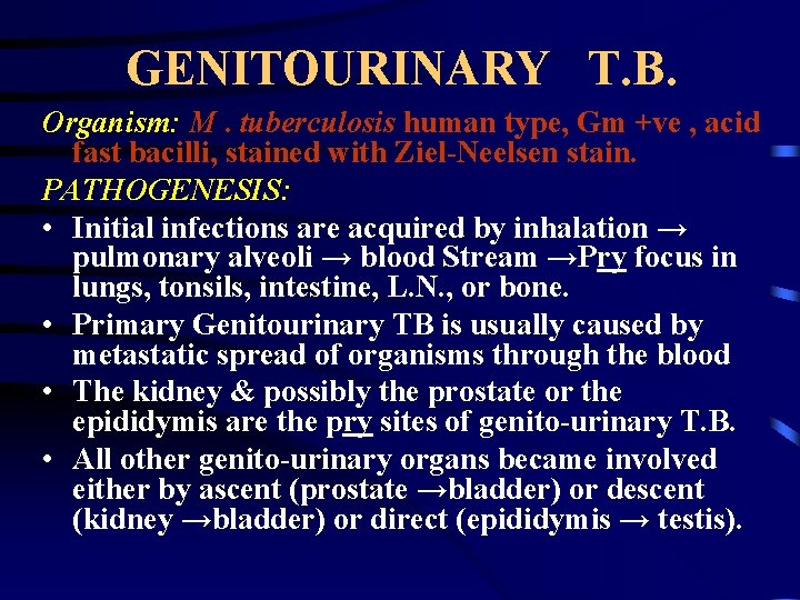 SPECIFIC URINARY TRACT INFECTIONS BY Dr NADY MOUNIR