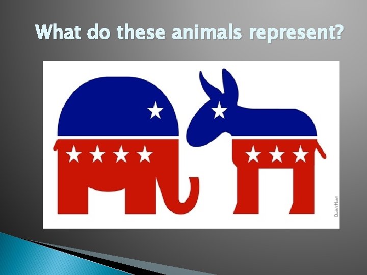 What do these animals represent Kinds of Party