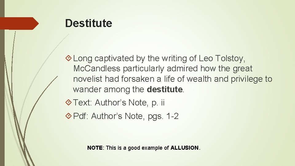 Into the Wild by Jon Krakauer Vocabulary Anomaly