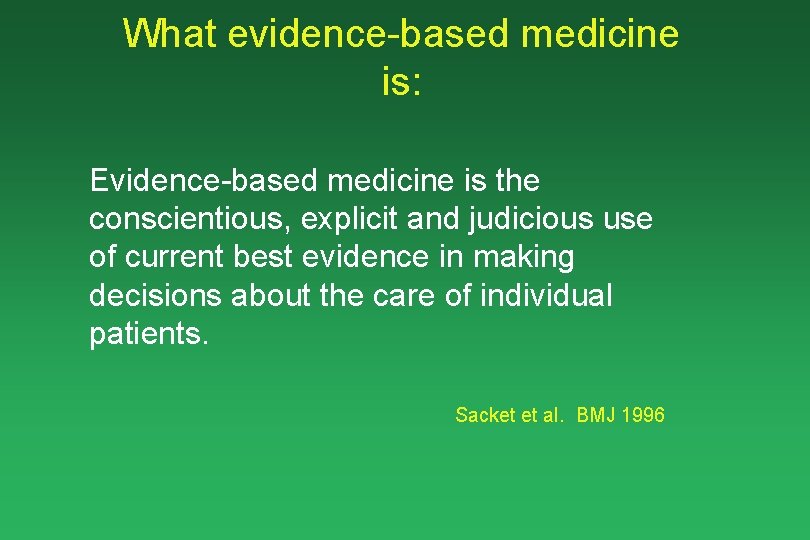 EvidenceBased Medicine Applying the Concepts to Pediatric Nutrition