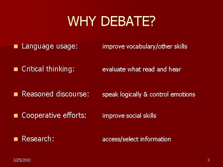 Doable Debate in the ESLEFL Classroom TESOL Boston