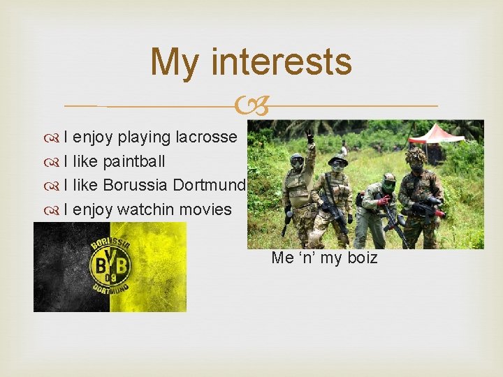 All About me By Keenan Brooke In the