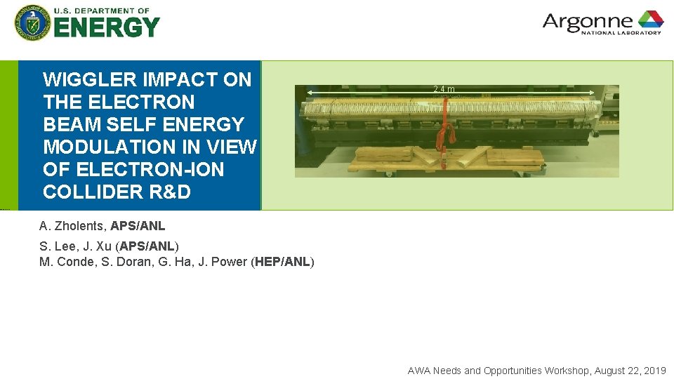 WIGGLER IMPACT ON THE ELECTRON BEAM SELF ENERGY