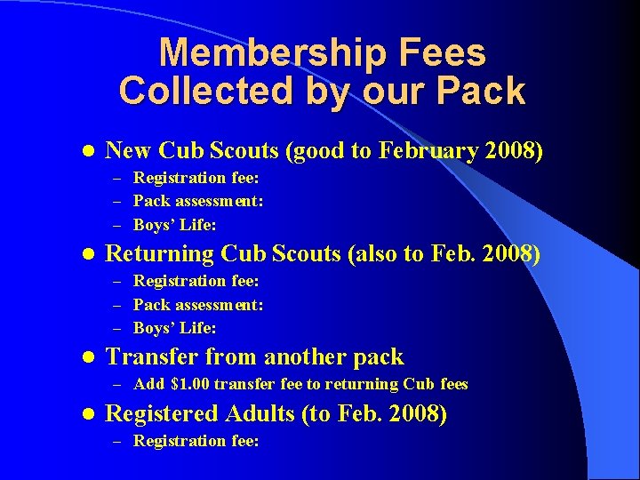 Cub Scout Roundup Welcome to our Pack What