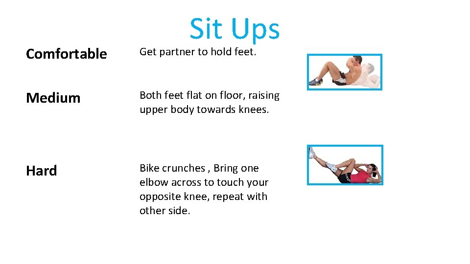 Jumping Jacks Comfortable Step to the right into