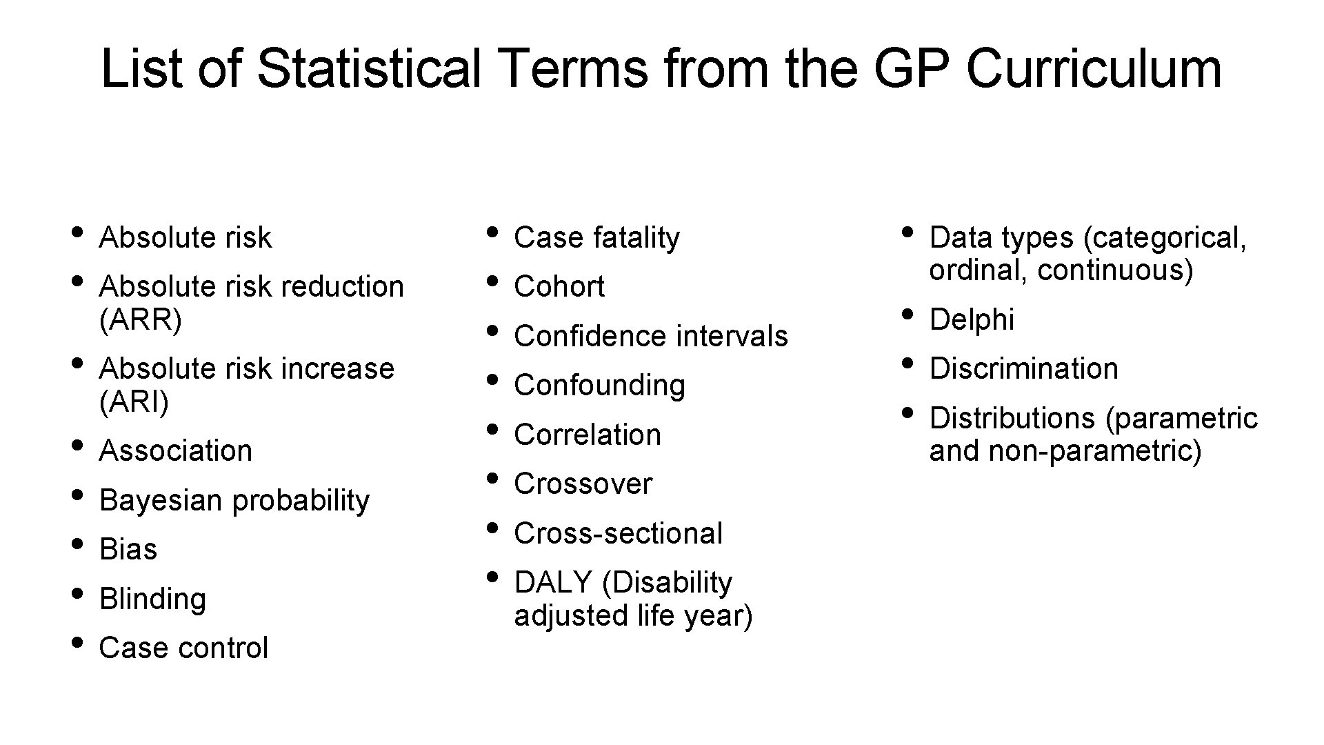 AKT EvidenceBased Practice Dr Chris Webb RCGP Examiner