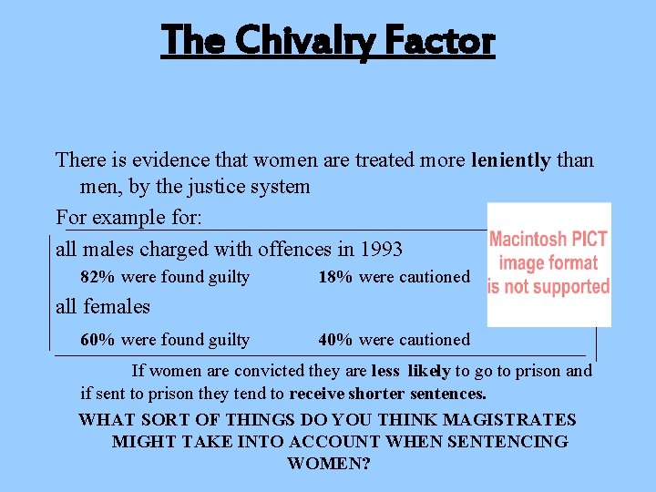Gender and Crime L O to be able