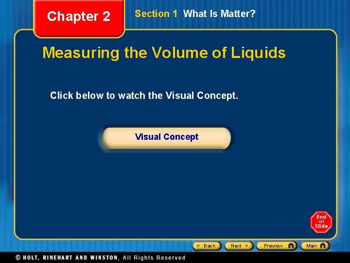 Chapter 2 The Properties of Matter Preview Section