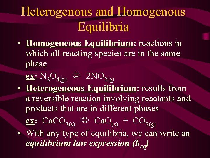 Unit 4 Equilibrium Physical and Chemical Equilibria Up