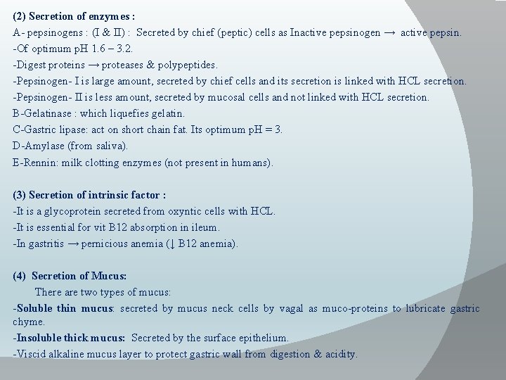 3 GASTRIC SECRETION Prof Sherif W Mansour Physiology