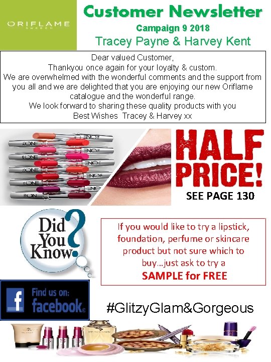 Customer Newsletter Campaign 9 2018 Tracey Payne Harvey
