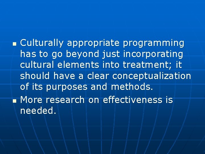 Cultural Diversity and Mental Health Treatment Concerns needing