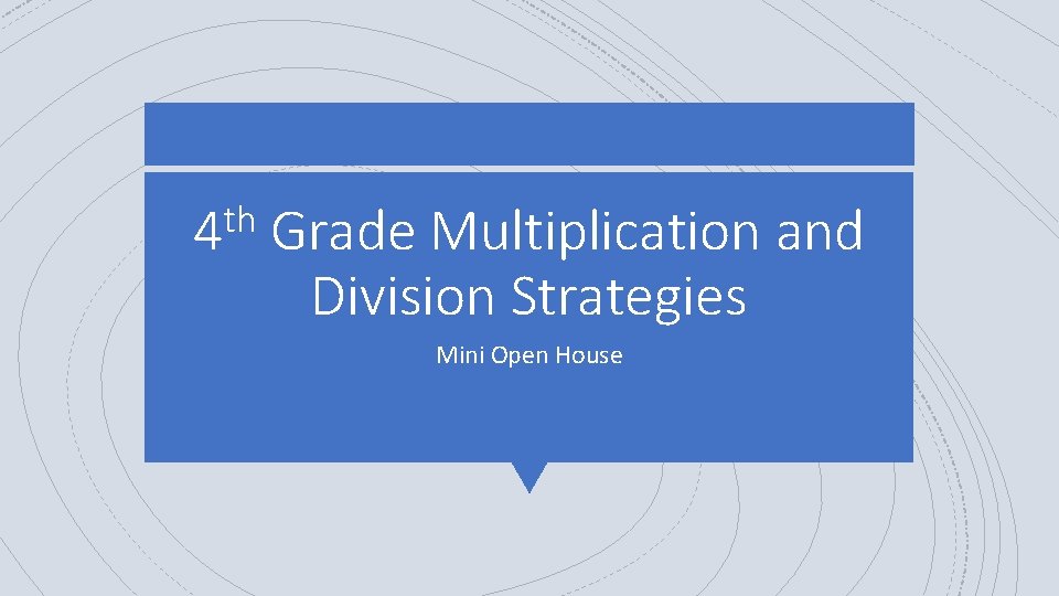 th 4 Grade Multiplication and Division Strategies Mini