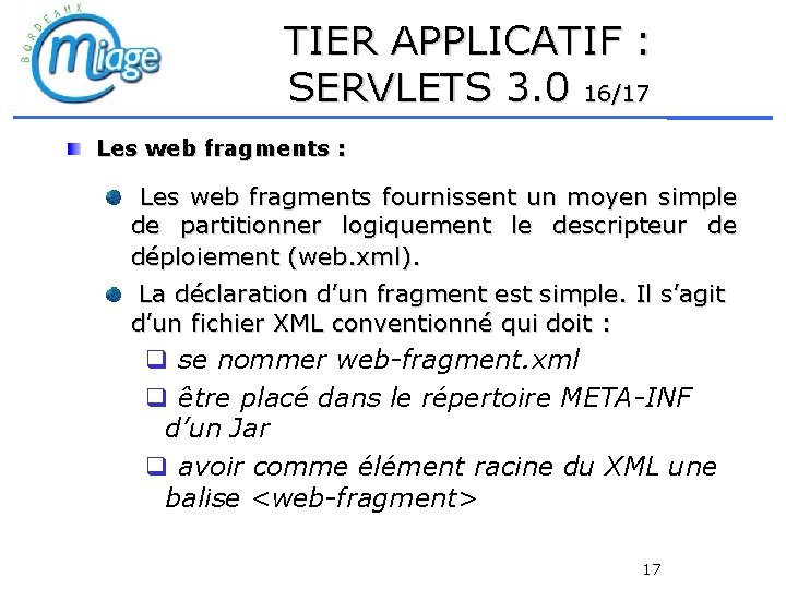 Les technologies XML Cours 6 XML et les