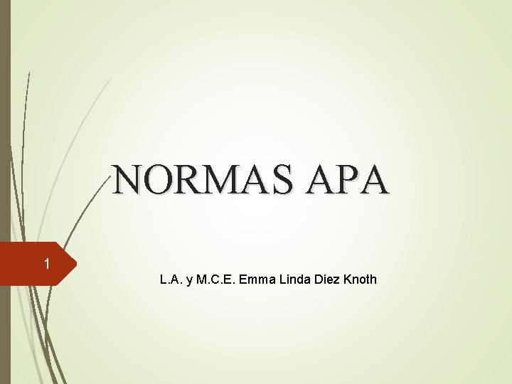 NORMAS APA 1 L A y M C