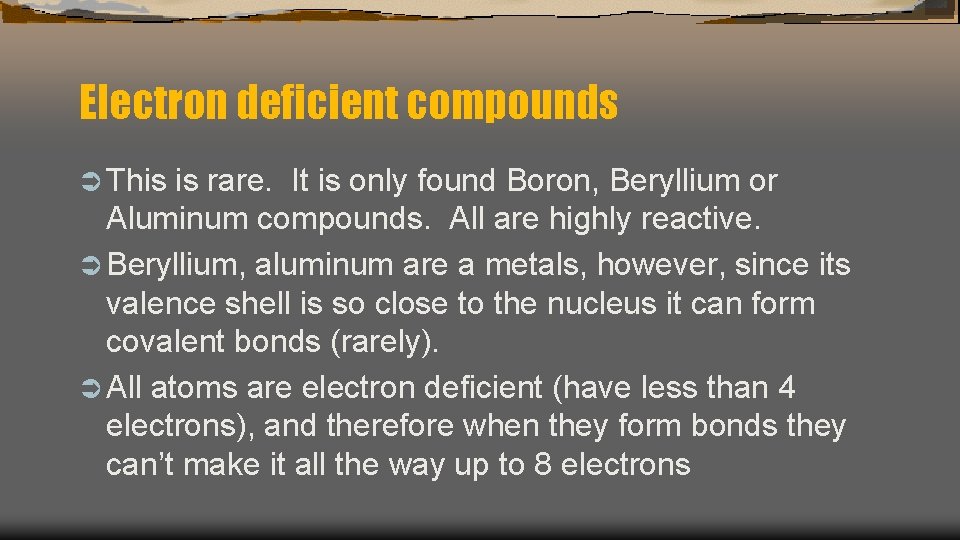 Lewis dot structures with atoms that break the