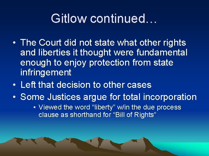 The Bill of Rights and Selective Incorporation Bill