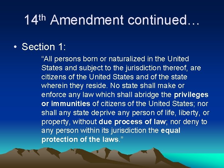 The Bill of Rights and Selective Incorporation Bill