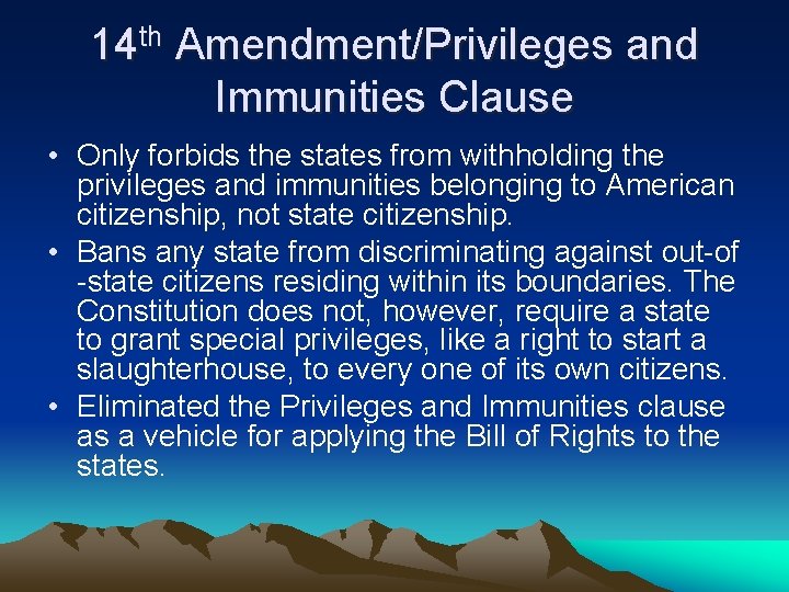 The Bill of Rights and Selective Incorporation Bill