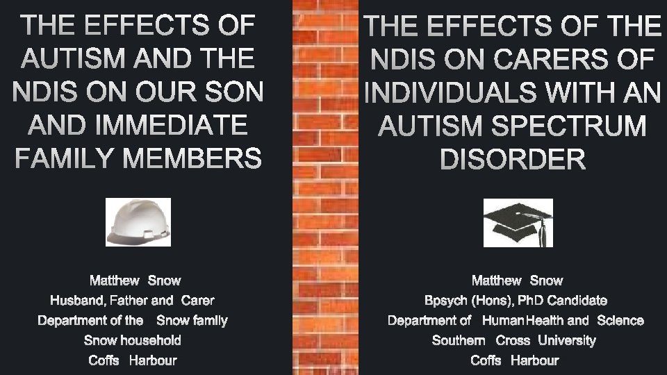 THE EFFECTS OF AUTISM AND THE NDIS ON