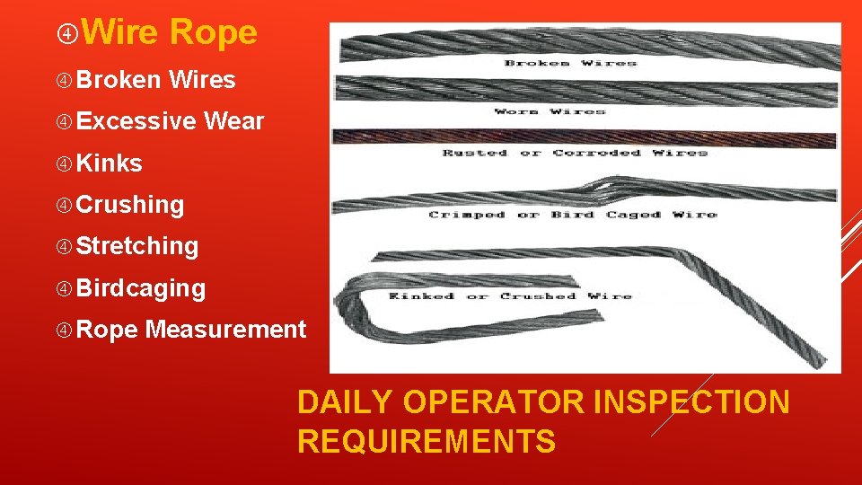 CRANE SAFETY AND INSPECTIONS Responsibilities Inspections Training ...