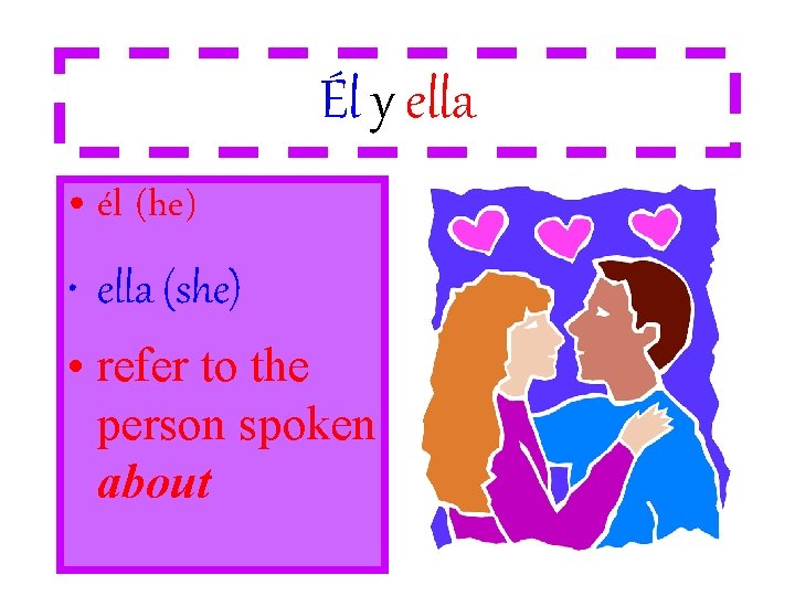 Subject Pronouns Replaces the subject of the sentence