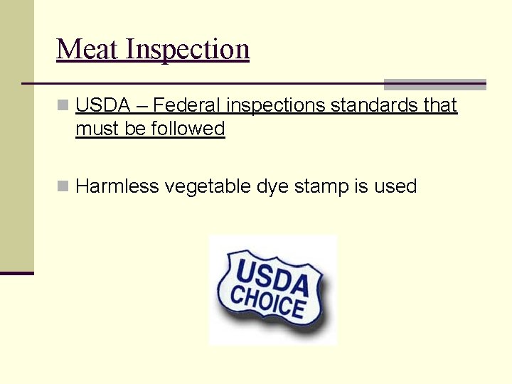Chapter 36 Types of Meat n Beef cattle