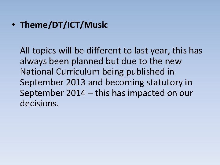 Year 3 for your child September 2013 to