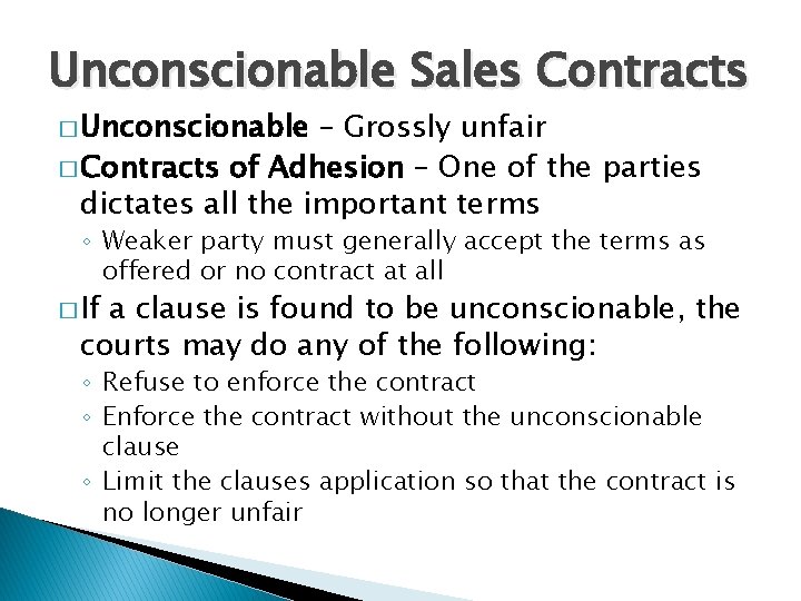Business Law Ch 13 Sales Contracts What is