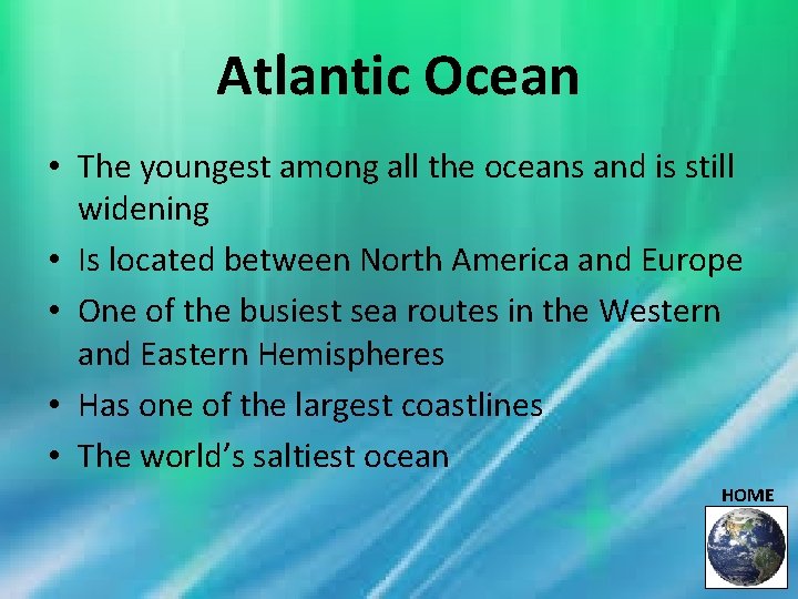 Learning the Continents and Oceans BEGIN Learning Objectives