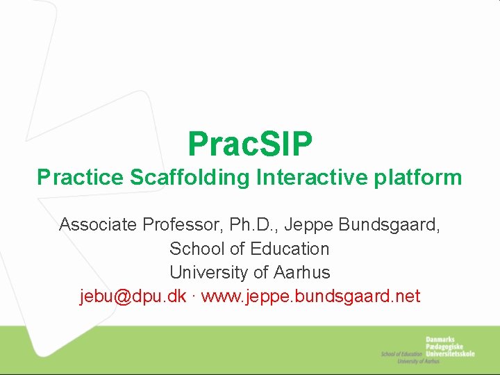 Prac SIP Practice Scaffolding Interactive platform Associate Professor
