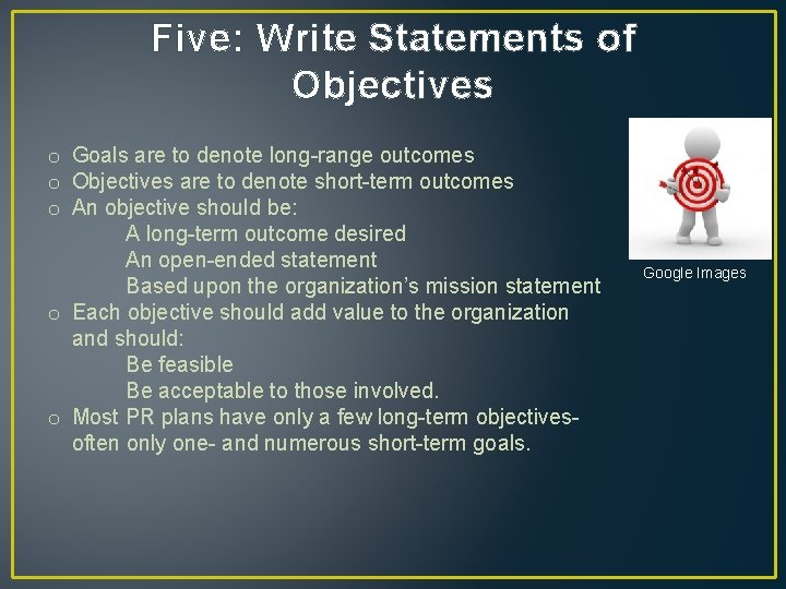 The PR Planning Process Chapter Five Presentation By