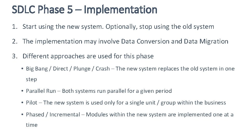 Management Information Systems TACO Pune SDLC and Packaged