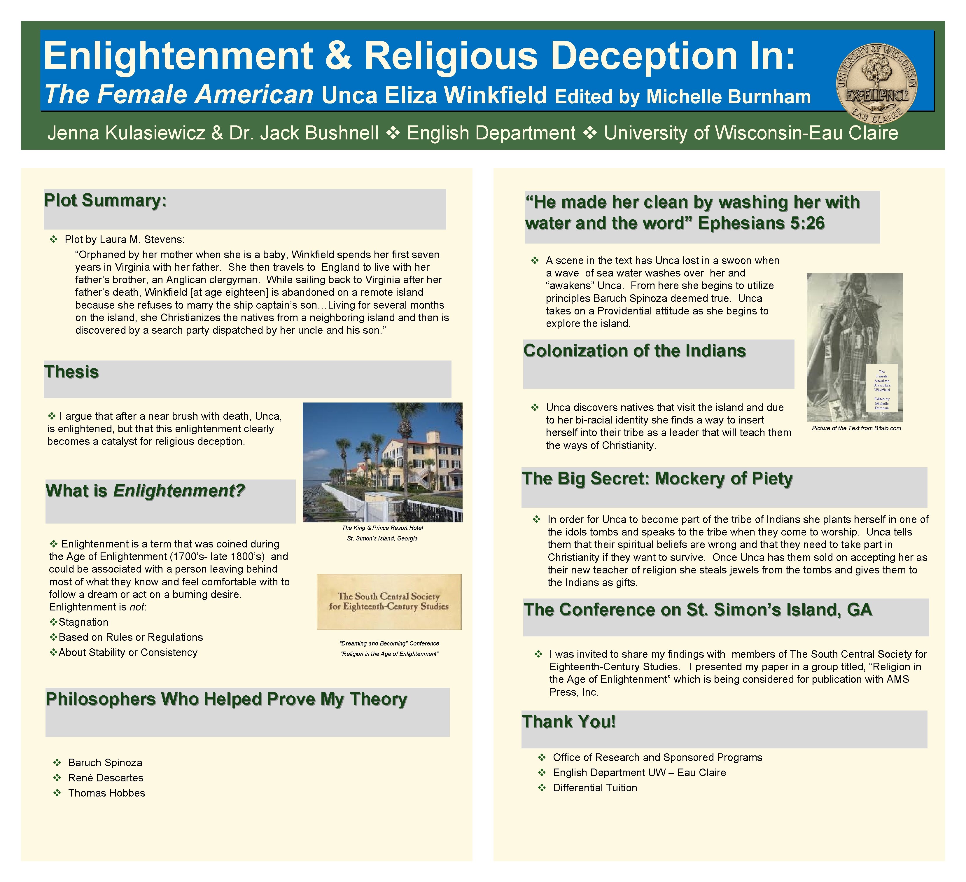 Enlightenment Religious Deception In The Female American Unca