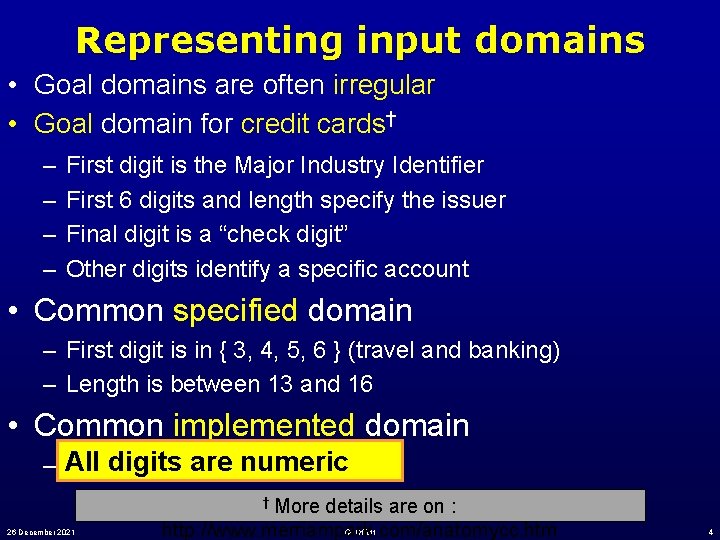 Input Data Validation for Web Applications d e