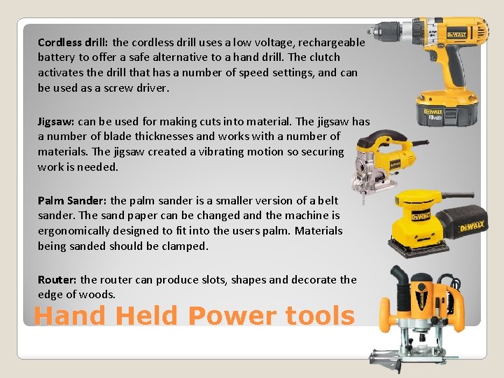 GCSE Resistant Materials Tools and Equipment Summer Examination