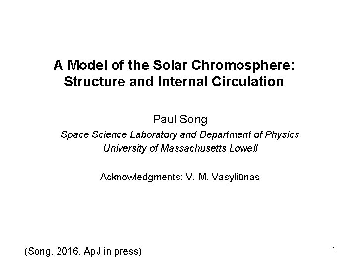 A Model of the Solar Chromosphere Structure and