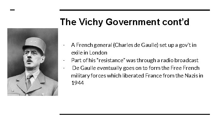 The Fall of France and the Vichy Government