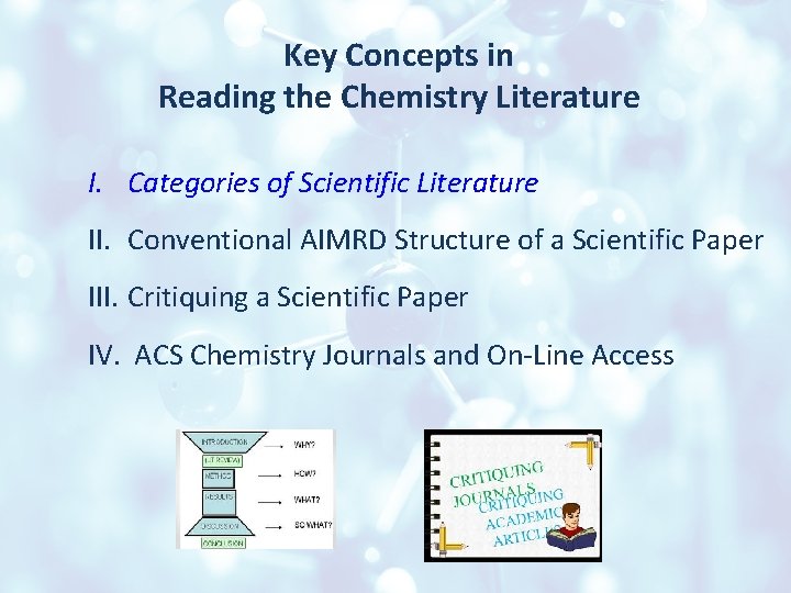 How to Read a Scientific Paper CHEM 3901