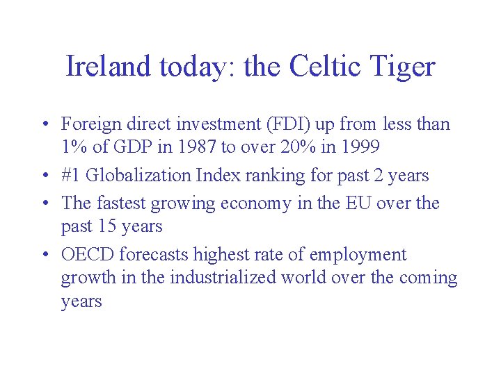 Globalization and Growth then 1972 and now Globalization