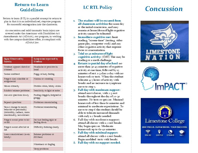 Returnto Learn Guidelines Return to learn RTL is