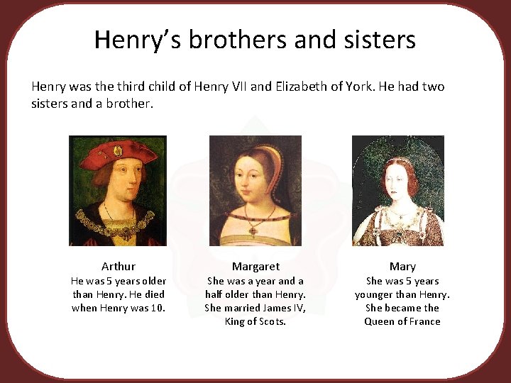 Who was Henry VIII Prince Henry was born