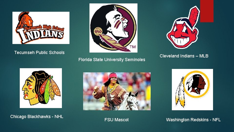Native Americans as Mascots in Sports AARON DEAR